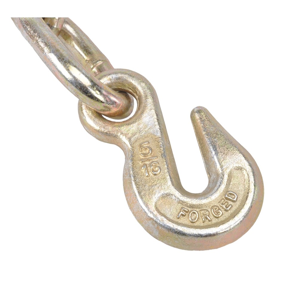 2 Ton 3/8" X 2' Tow Chain w/ Snatch Block Sheave Truck Rollback Wrecker ...