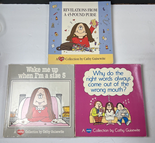 Lot of 3 Vintage Cathy Guisewite Collection Cartoon Comic Strip ...