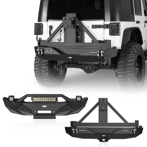 OFFROAD BLADE FRONT REAR BUMPER W/TIRE CARRIER FOR JEEP WRANGLER JK 07 ...
