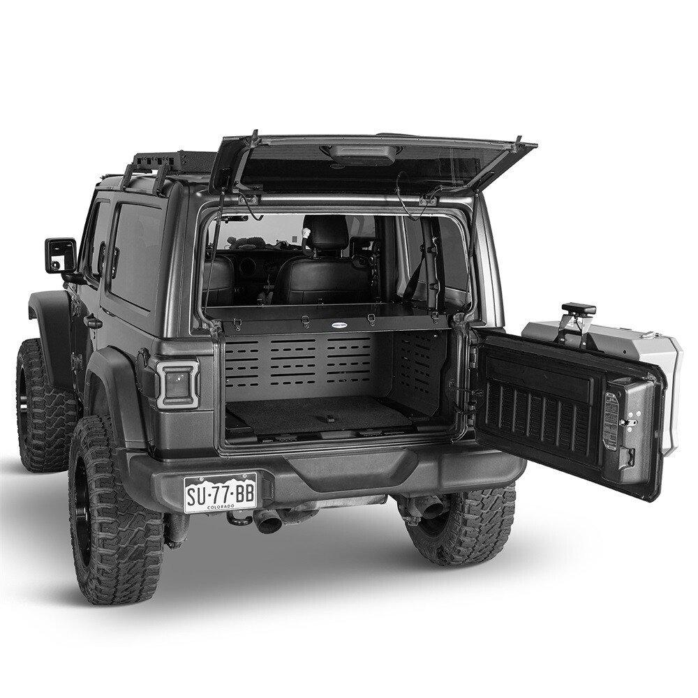 Fit Jeep Wrangler JL 2018-2023 2 Doors Rear Trunk Security Deck Storage ...