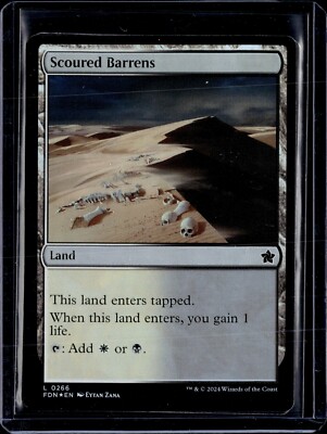 Scoured Barrens - 266 - Foil - FDN - NM - MTG Magic the Gathering | eBay
