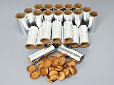 25pc Fireworks Silver Tubes and 50pc Paper Plugs Kit 3/4" x 2-1/2" x 1/ ...