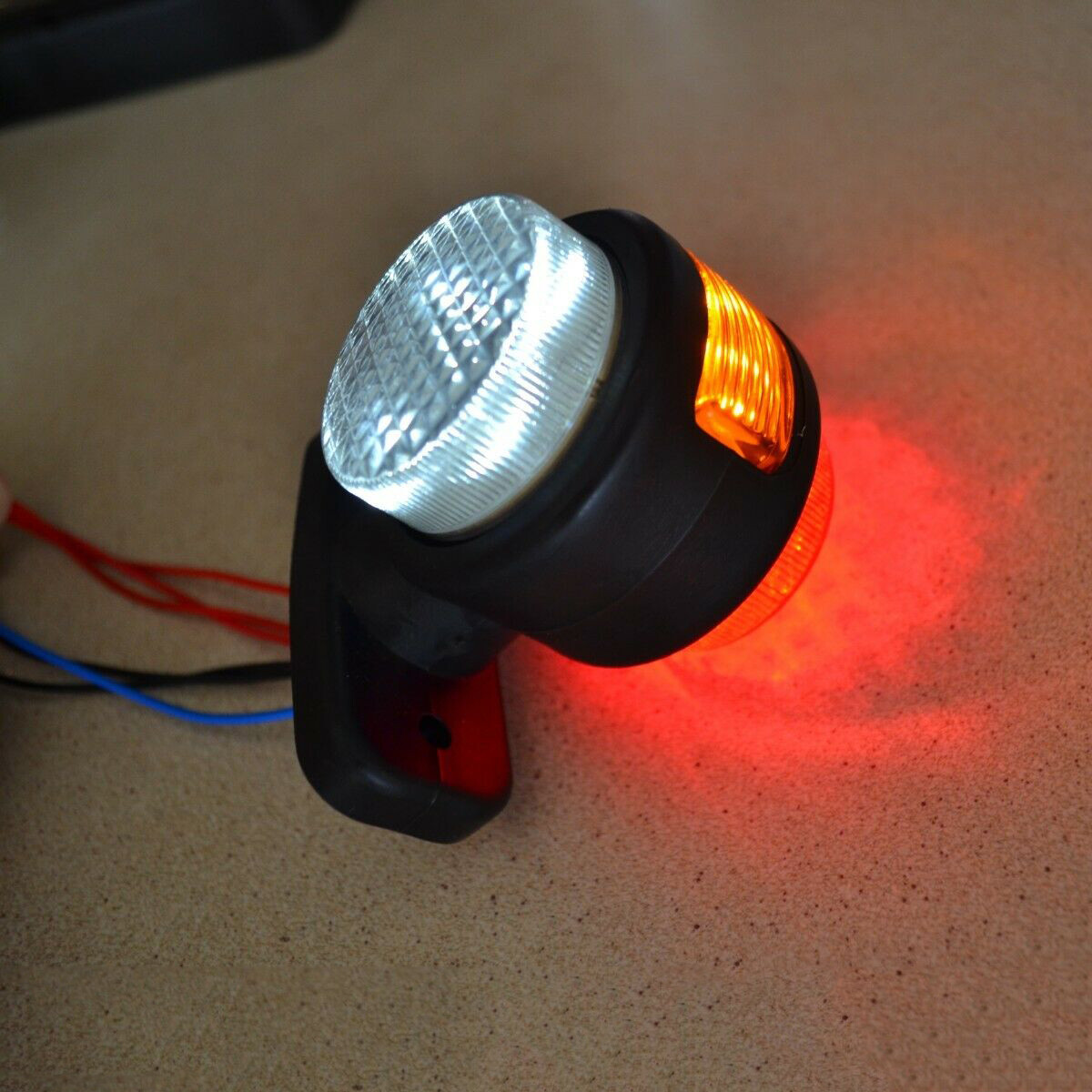 2 X 11 LED SIDE RUBBER MARKER LIGHTS LAMP INDICATOR TRAILER TRUCK 24V ...