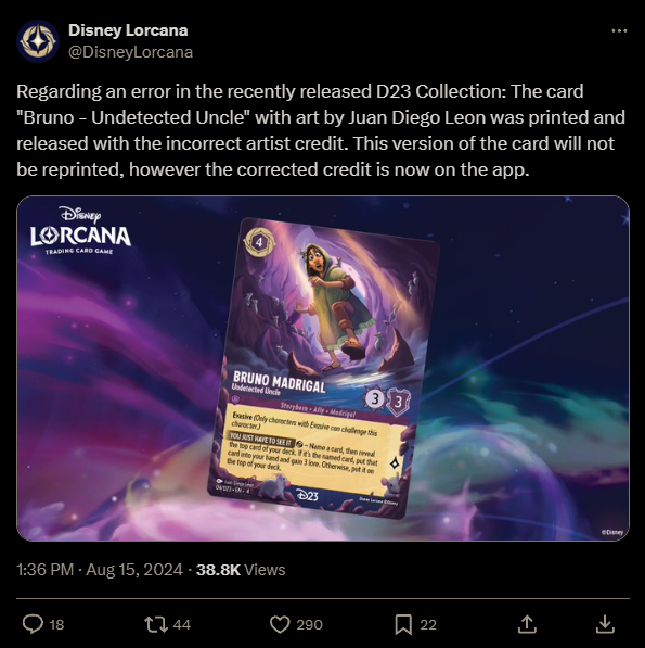 Disney D23 Collection Lorcana Card Box Set 2024 Exclusive D23 Promo Set ...