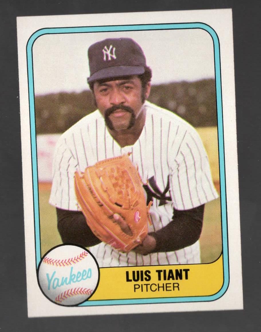 1981 Fleer Luis Tiant New York Yankees #82 Near Mint or Better | eBay