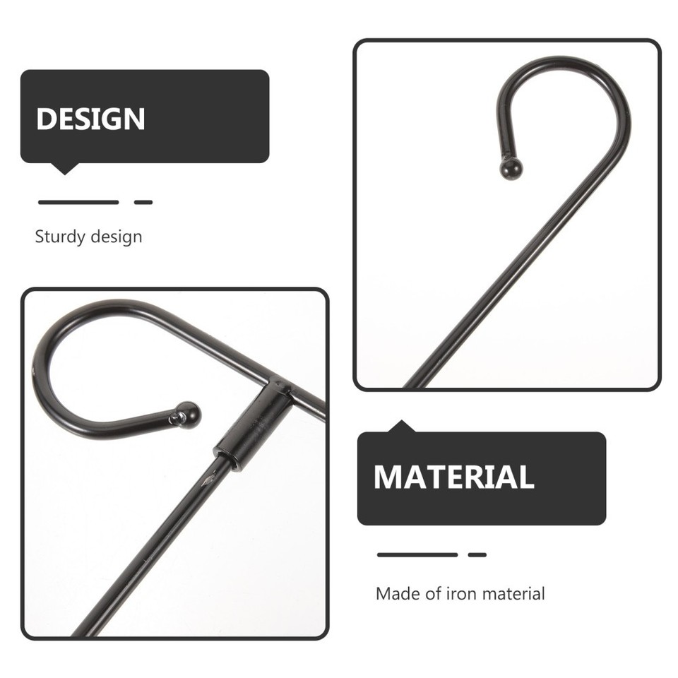 2 Sets Iron Garden Flag Holder Outdoor Yard Flag Stand Garden Flag Pole ...