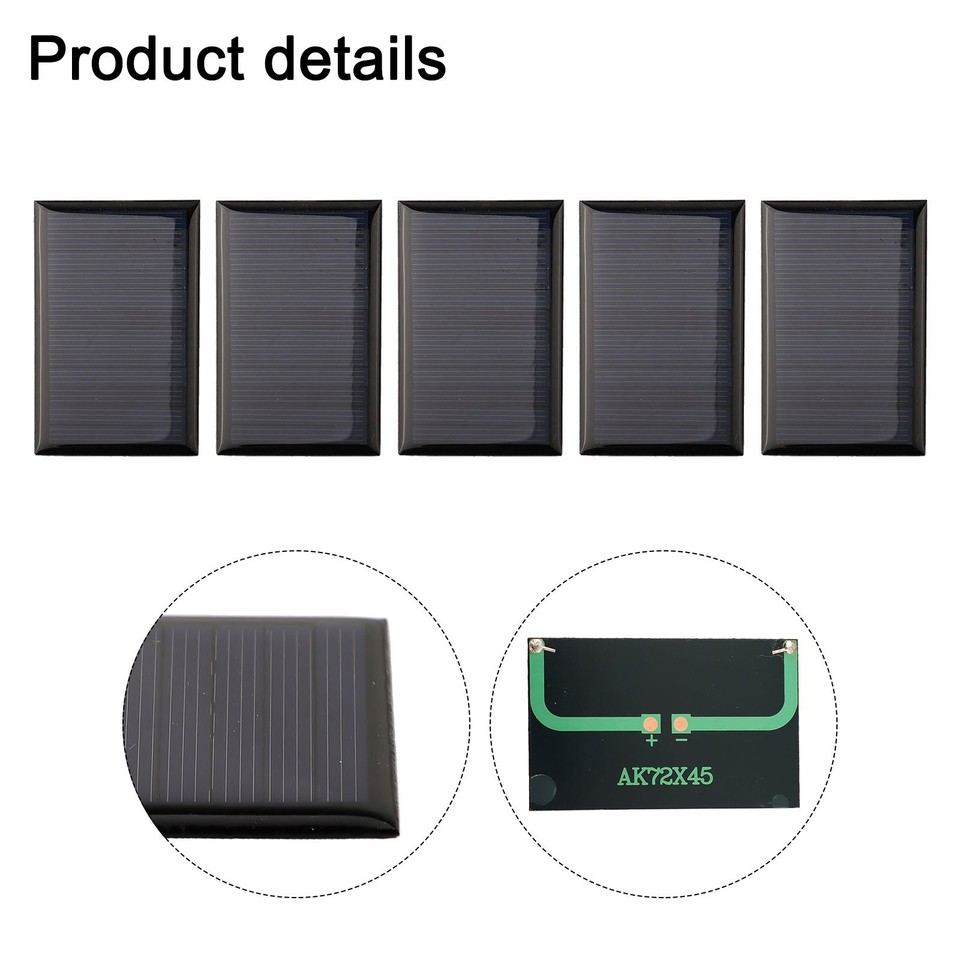 Flexible Use Mini Solar Panels Pack of Five Suitable for Various Needs ...