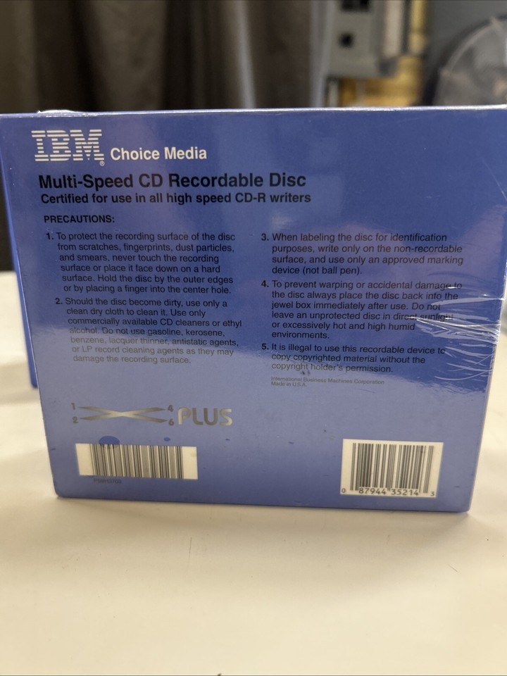 New Sealed! IBM Choice Media Recordable Disc- 10 Disc Sealed New | eBay