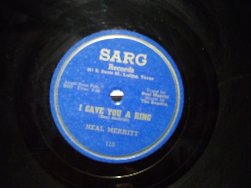 Neal Merritt sarg 118, 78. I Gave You a Ring cabaret waltz Texas ...