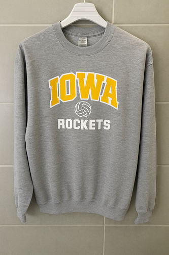 Vintage Gildan Iowa Rockets Volleyball Sweatshirt - XL | eBay UK