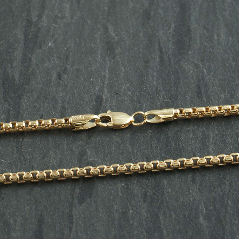 Genuine Solid 10K Gold 2.5mm Box Chain Necklace | eBay