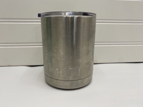 Yeti 12oz Stainless Steel Silver Tumbler Cup with Lid Coffee Hot Cold ...