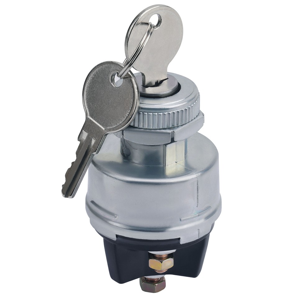 Universal Ignition Key Starter Switch & 2 Keys 4 Position For Car ...