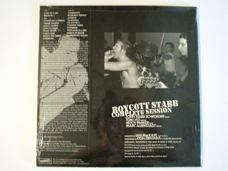GOVERNMENT ISSUE BOYCOTT STABB COMPLETE SESSION LP DISCHORD PUNK VINYL ...