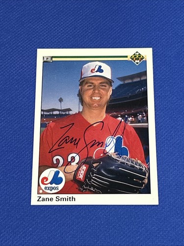 Zane Smith Signed 1990 Upper Deck Autograph card Auto #607 | eBay