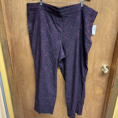 Women Counterparts pants black & purple floral size 26W average A7 | eBay