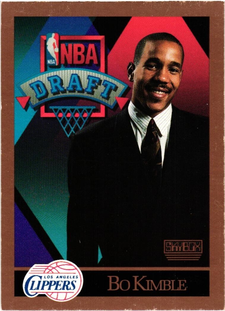 1990 Skybox NBA Draft Bo Kimble #359 Rookie RC LA Clippers Loyola ...