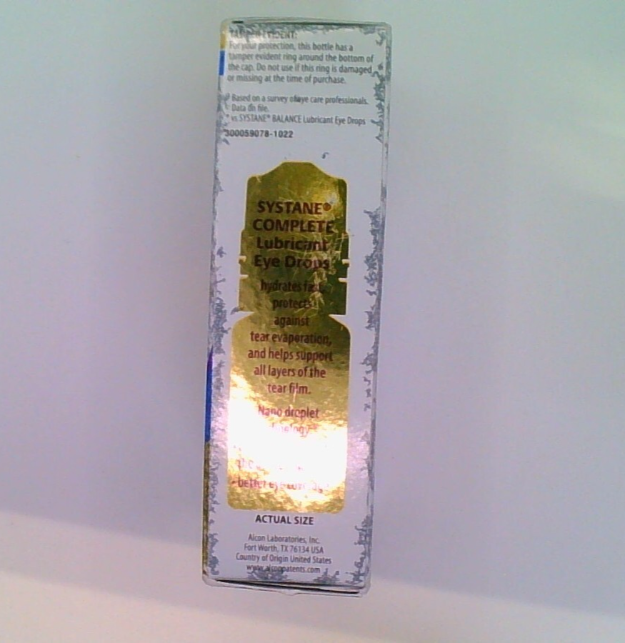 Systane Complete PF Dry Eye Relief TWO 10ML BOTTLES, NEW DMGD BOX 11/26 ...