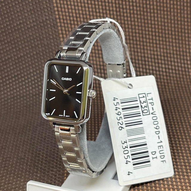 Casio LTP-V009D-1E Black Dial Analog Quartz Rectangle Ladies Casual ...