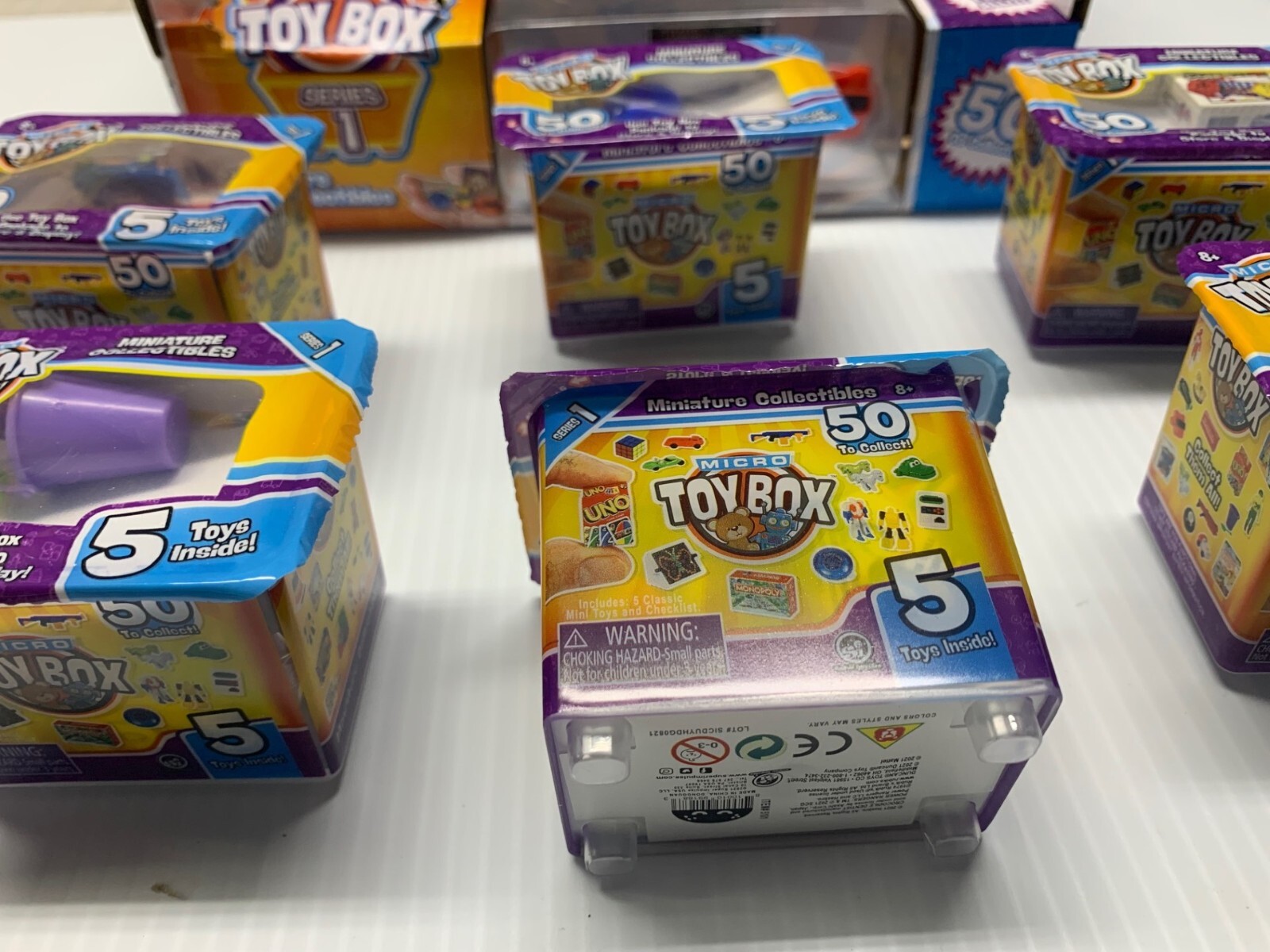 Micro Smallest Micro Toy Box Blind Box Series 1 Lot of 8 W/DISPLAY New ...