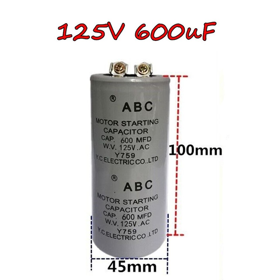 125V AC MOTOR STARTING CAPACITOR CD60 Screw Termi 100/200/300/400/500 ...