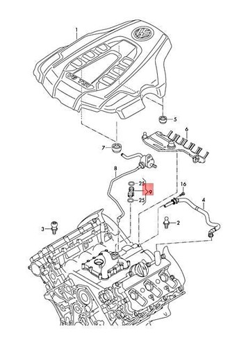 Genuine AUDI VW A4 Avant S4 quattro A4L breather line 06E103213 | eBay