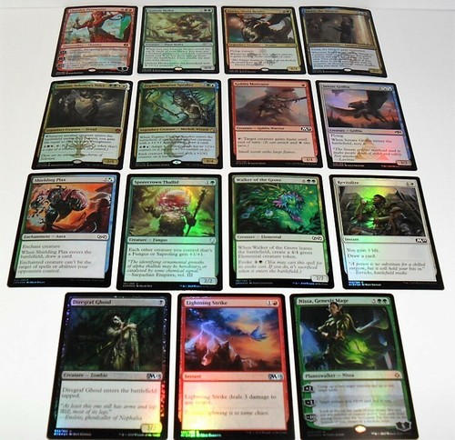 MAGIC THE GATHERING FOIL CARD LOT OF 15 CARDS JUST AS PICTURED L@@K #1 ...