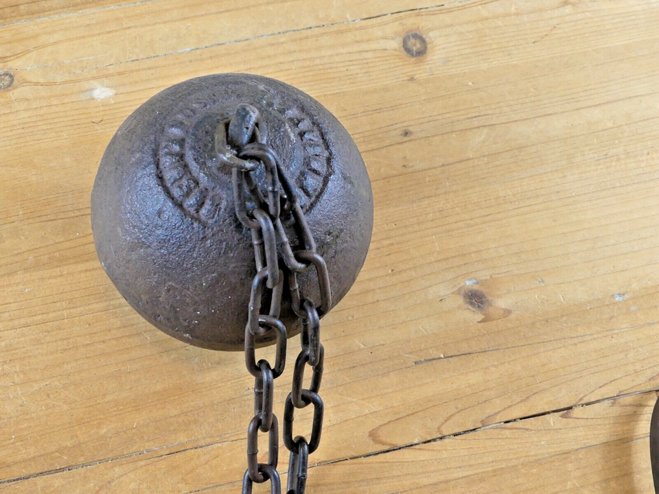 Ball and Chain Prison Iron Rustic Jail Prop 17 lbs Shackles Leavenworth ...