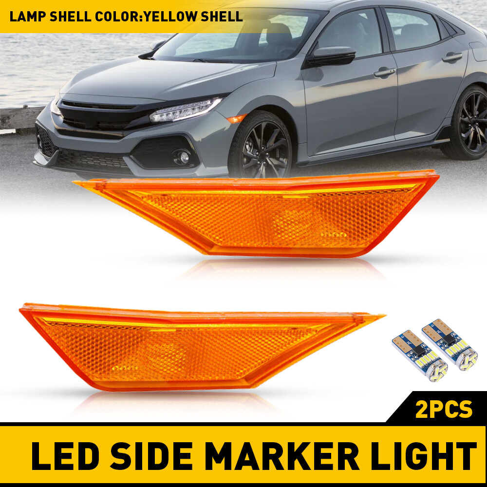 Bumpers & Parts For Honda Civic 2x Smoke Front Side Marker Lights For ...