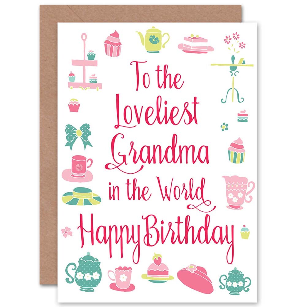 Happy Birthday Cards To Print For Grandma Personalised 90th Birthday