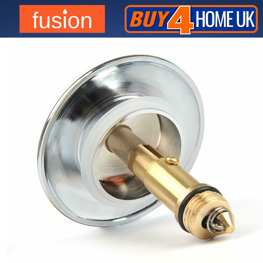 65mm Chrome Easy Pop Up Basin Waste Bathroom Sink Push Button Click ...