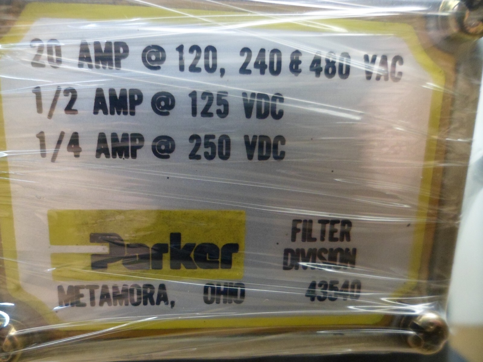 PARKER F360 S 20C E 15YEYE 1 78 TELL TALE FILTER AND HOUSING W ...