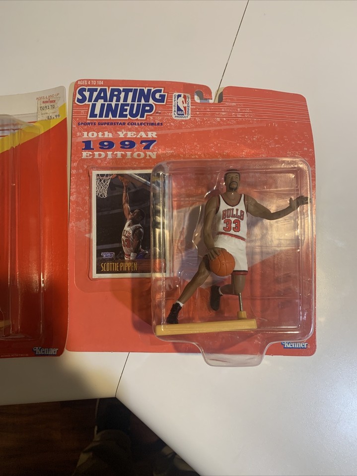 Lot Of 3 Kenner NBA Starting Lineups (Pippen, Robinson, Manning ...