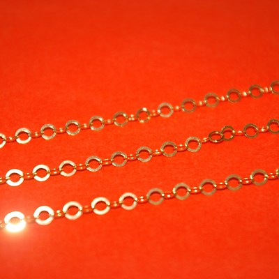 WHOLESALE LOTS By the foot BULK Real 14kt Gold Filled 4mm FLAT ROUND ...