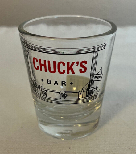 Shot Glass Souvenir CHUCK'S BAR CHUCKS | eBay