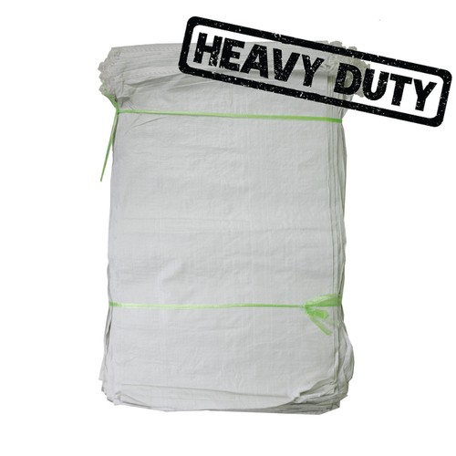 50 x WOVEN LARGE EXTRA HEAVY DUTY RUBBLE SAND BAG SACKS POLYPROPYLENE ...