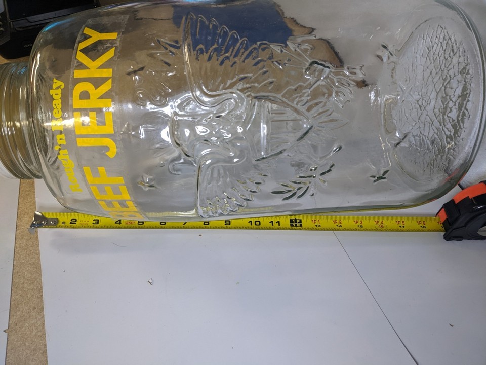 Vintage 18" Large 5 Gallon Masons 1858 Star Eagle Pickle Fruit Glass ...