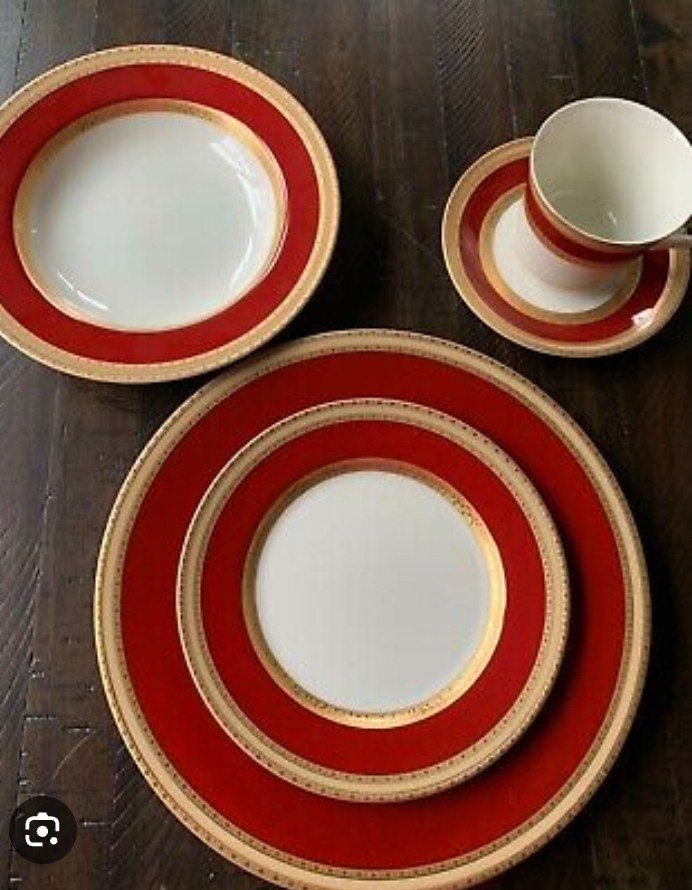 Mikasa Grand Ivory French Embassy Red 20 pc Dinnerware Set | eBay