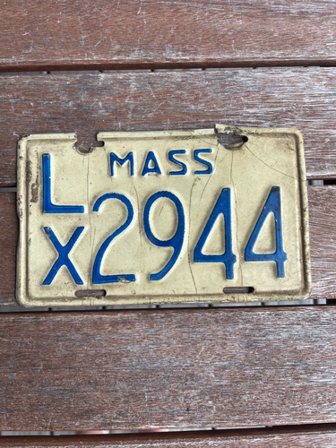 1967-1972 Massachusetts Motorcycle base license plate LX 2944 | eBay