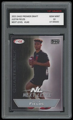 JUSTIN FIELDS 2021 SAGE PREMIER DRAFT NEXT LEVEL 1ST GRADED 10 ROOKIE ...