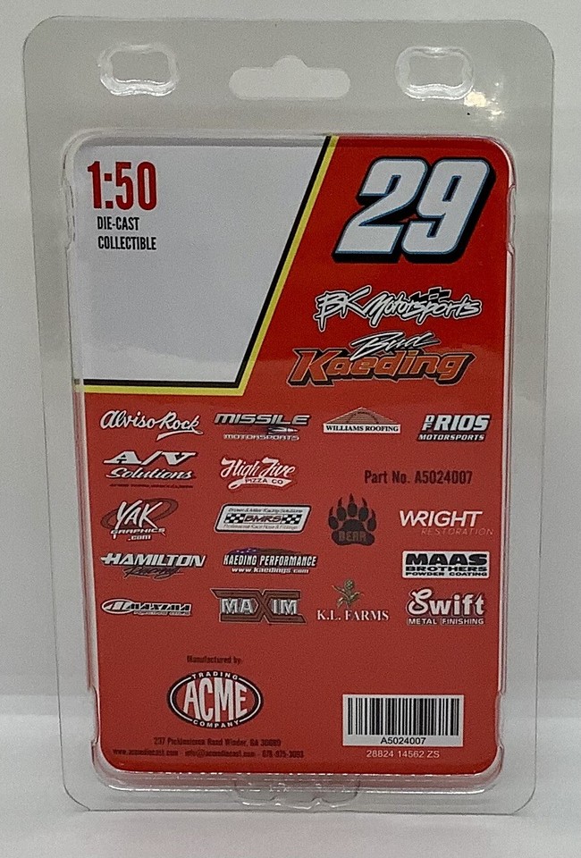2024 1/50 #29 Bud Kaeding “Alviso Rock/Williams Roofing” Sprint Car SD ...
