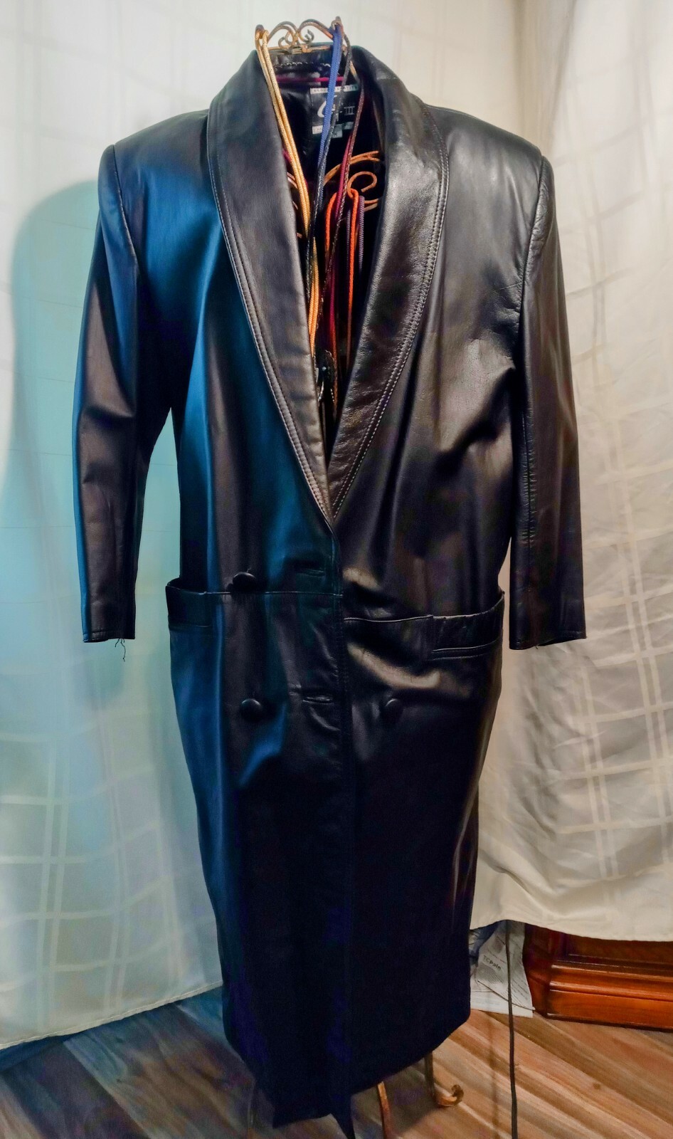 Black 100% Leather Coat, Global Identity G-Leather II… - Gem