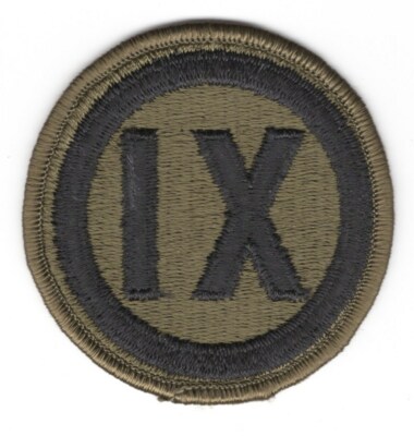 Army Patch: IX Corps - subdued, merrowed edge | eBay