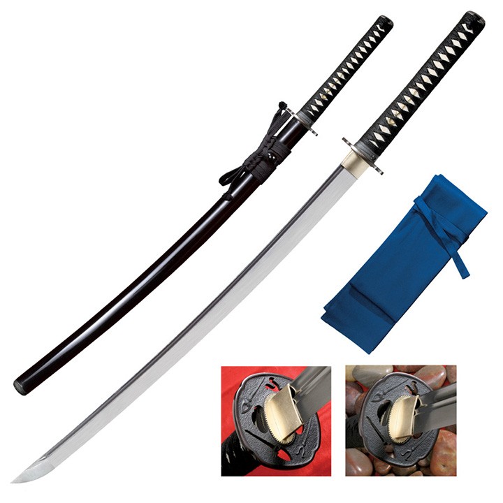 Coldsteel 88BKW Cold Steel Katana 29-1/4" Carbon Steel Blade Ray Skin ...