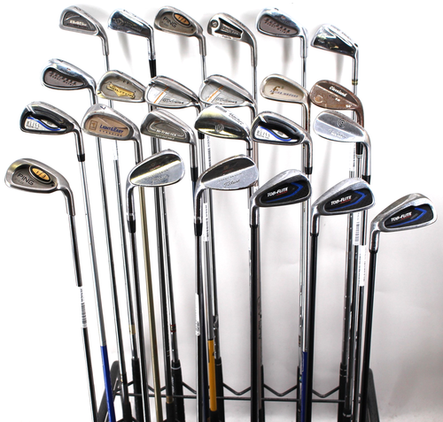 Lot of 40 Golf Clubs — Assorted Brands Lengths Lofts & Flexes Left ...