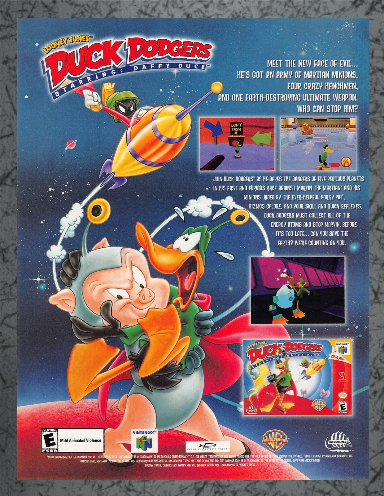 Duck Dodgers Nintendo 64- Print Ad Original Art 7.50x10.50 | eBay