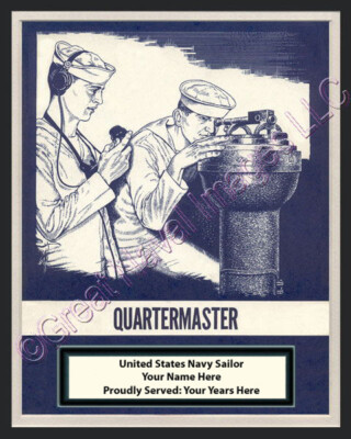QUARTERMASTER Rate Print 2 Personalized on Canvas US Navy Veterans | eBay