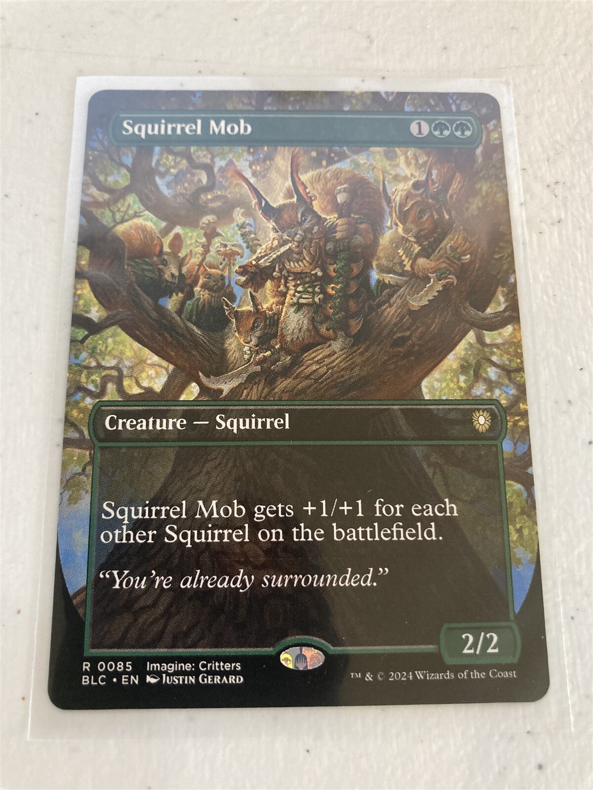 mtg borderless Squirrel Mob, Bloomburrow commander, unplayed | eBay