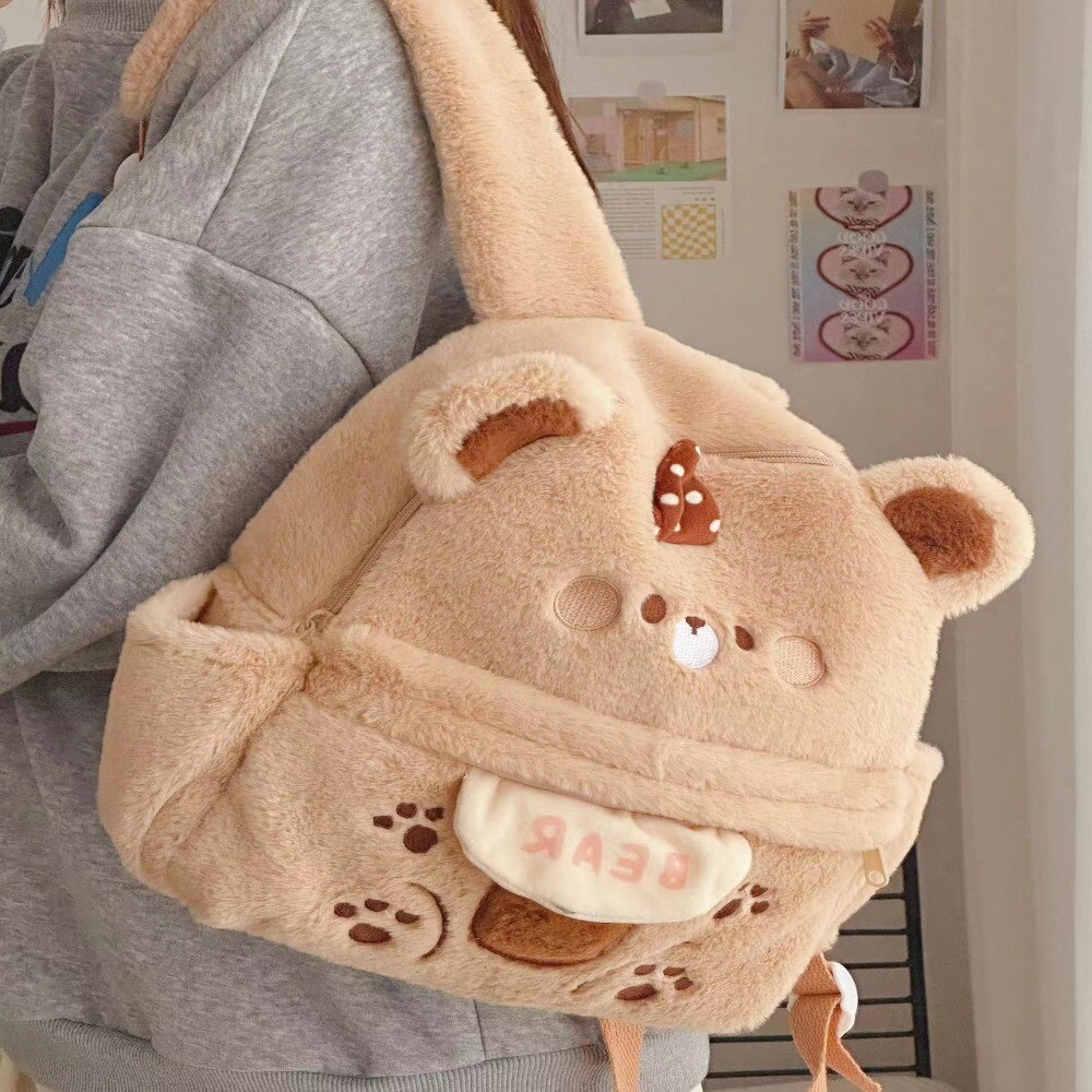 Large Capacity Large Capacity Animal Shoulder Bag Little Bear Backpack ...