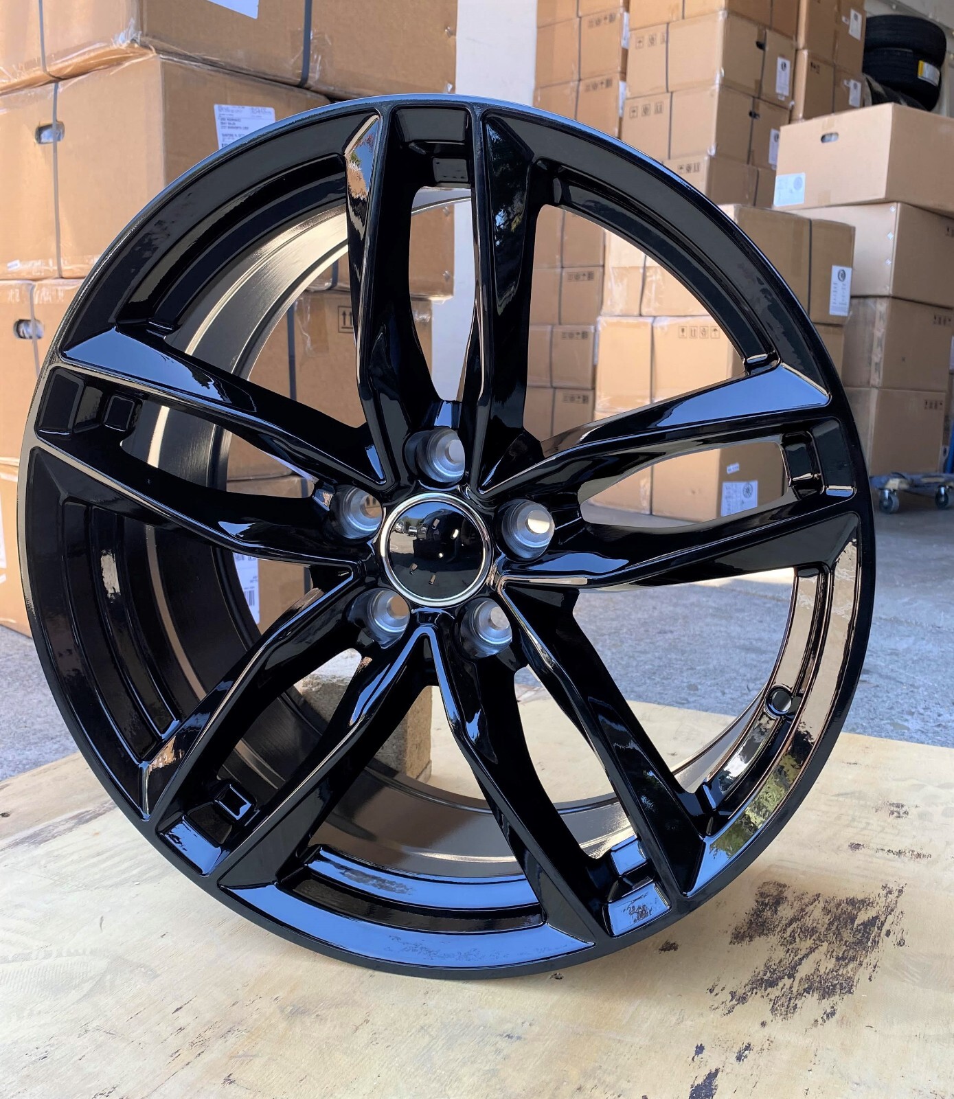 19" Gloss Black Wheels for Audi TT Q3 A3 A4 A5 S4 Passat 19x8.5 Rims ...